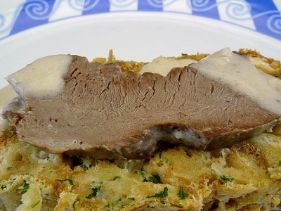 Kalbsherz mit Brezen-Lasagne - Aus meinem Kochtopf